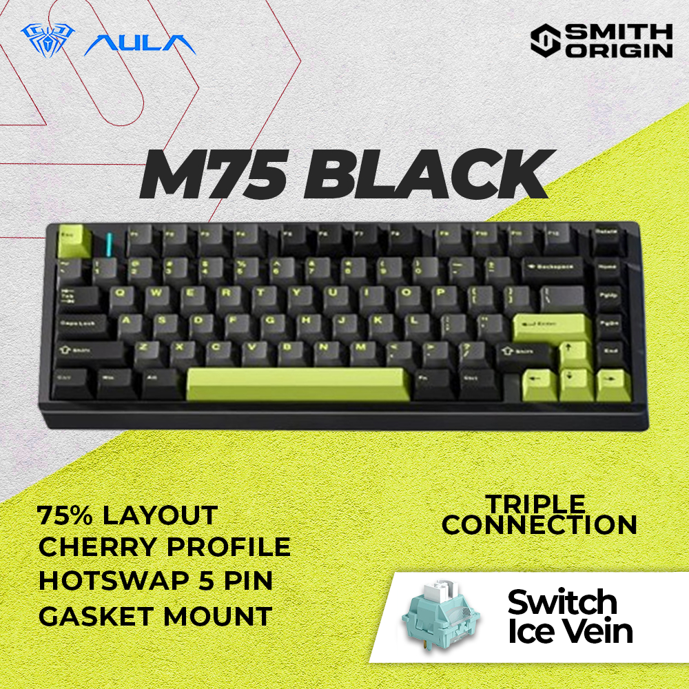Jual AULA M75 Aluminum Wireless 4000mAh Gasket Mechanical Keyboard ...