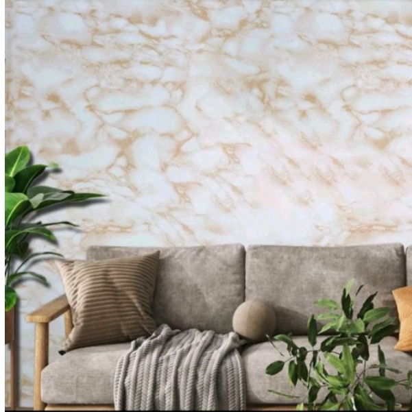 Jual WALLPAPER DINDING MOTIF MARMER KUNING LIS DASAR PUTIH PANJANG 9 ...