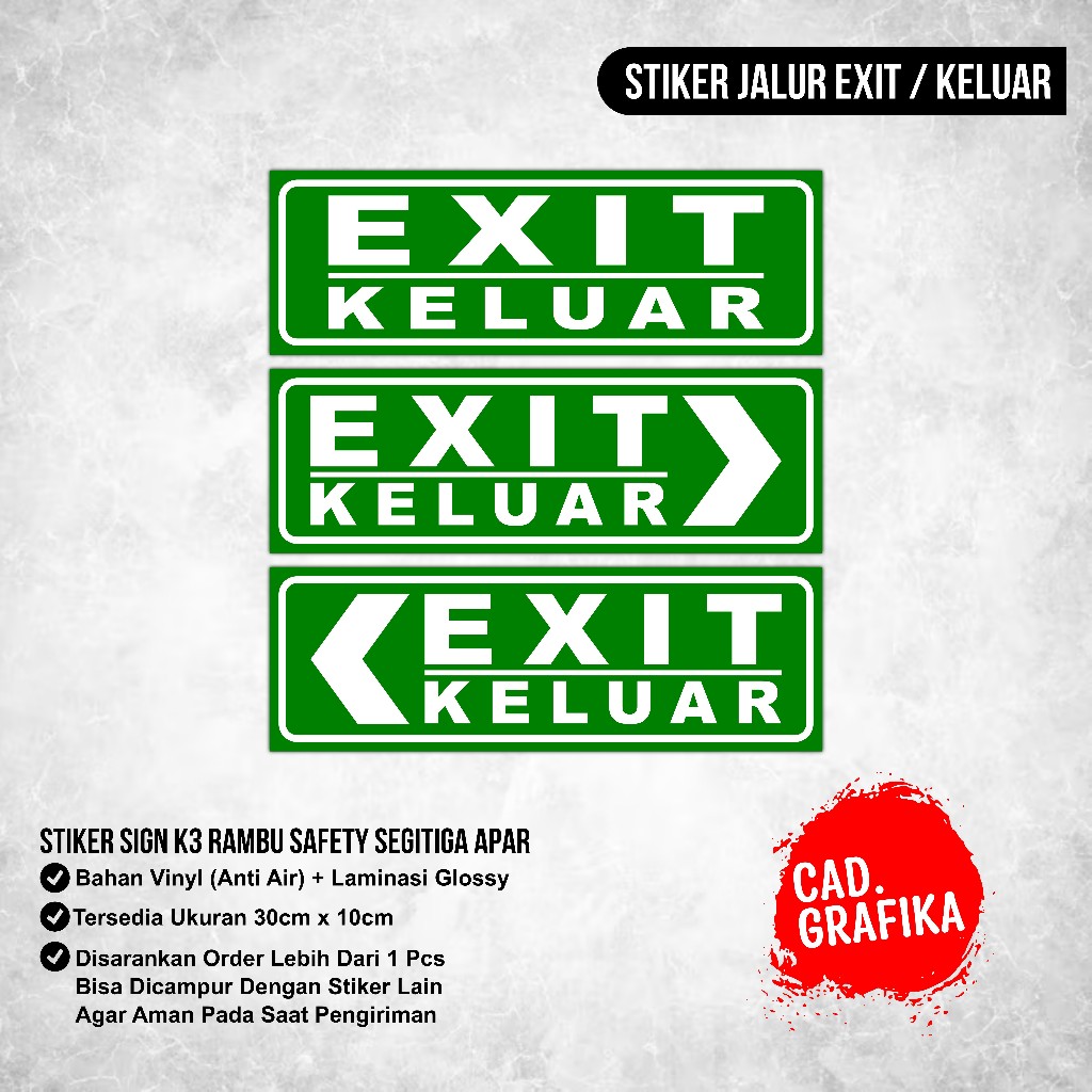 Jual Stiker Jalur Evakuasi Exit Sign | Shopee Indonesia Jual Stiker Jalur Evakuasi Exit Sign | Shopee Indonesia