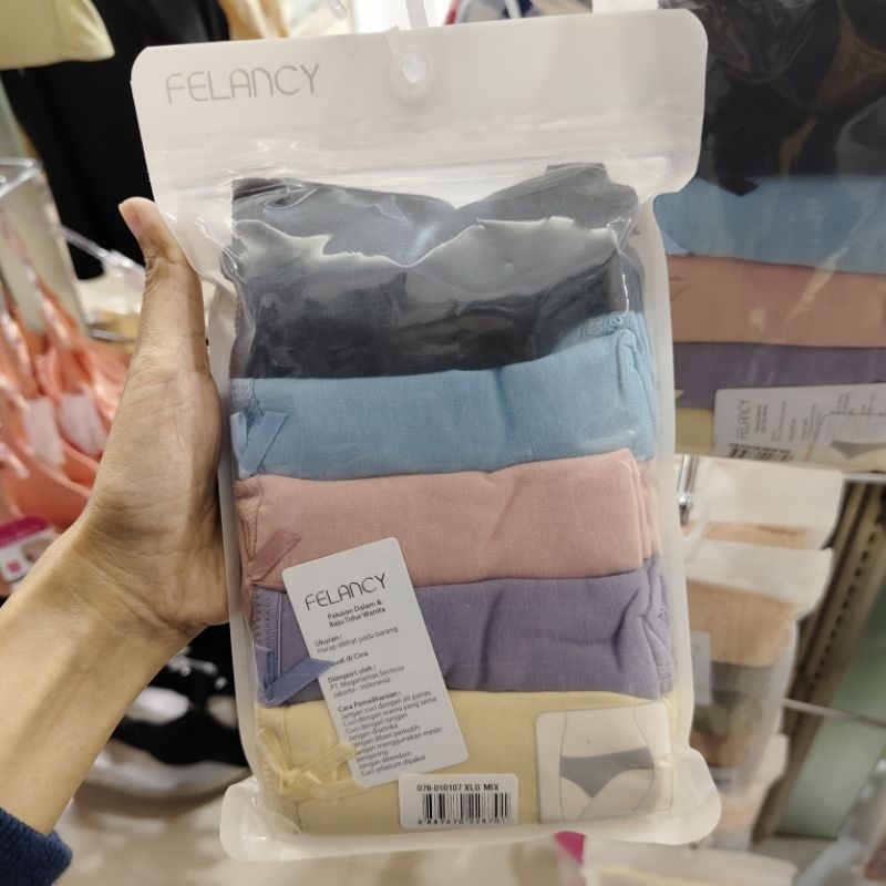 Jual Felancy Panty pack Cotton isi 5pcs Model midi (76-10107) | Shopee ...