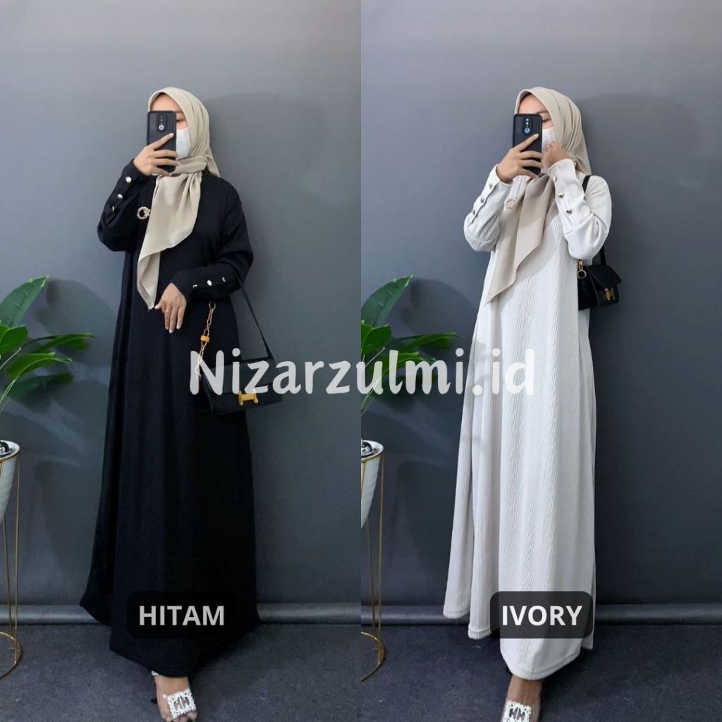 Jual Gamis Inara Button Kancing Knit Premium Kekinian Terbaru Dan Termurah | Shopee Indonesia