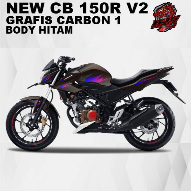 Jual Sticker Striping CB 150 r v2 New CB150r v2 carbon 1 body gelap ...