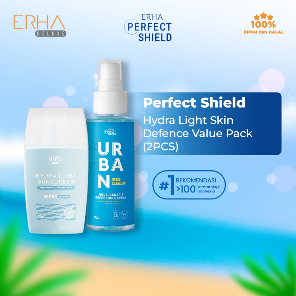 Jual ERHA Sunscreen Perfect Shield SPF50/PA++++ Hydra Skin Defense ...