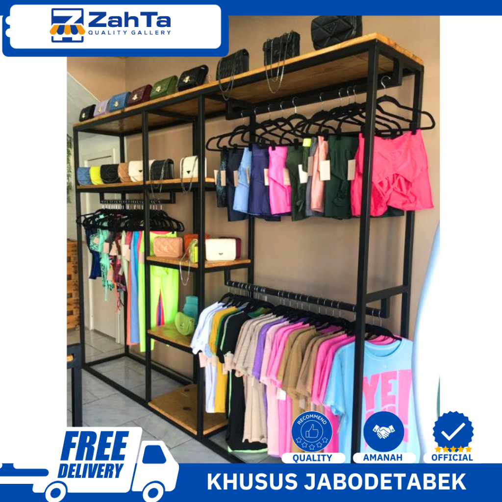 Jual ZAHTA - RAK DISPLAY DISTRO/RAK BAJU DISPLAY | Shopee Indonesia
