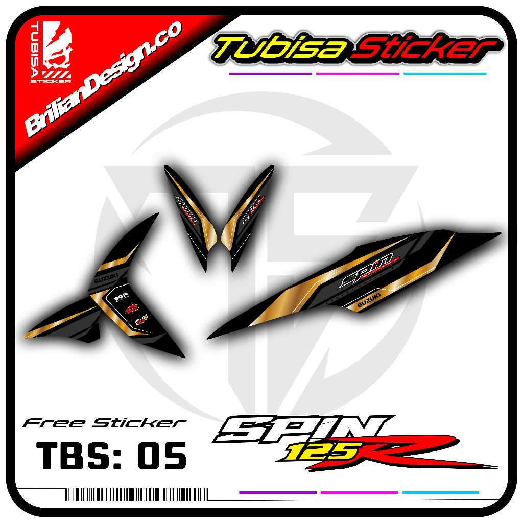 Jual Sticker Striping Variasi Spin 125 R - Stiker Striping Motor Spin ...