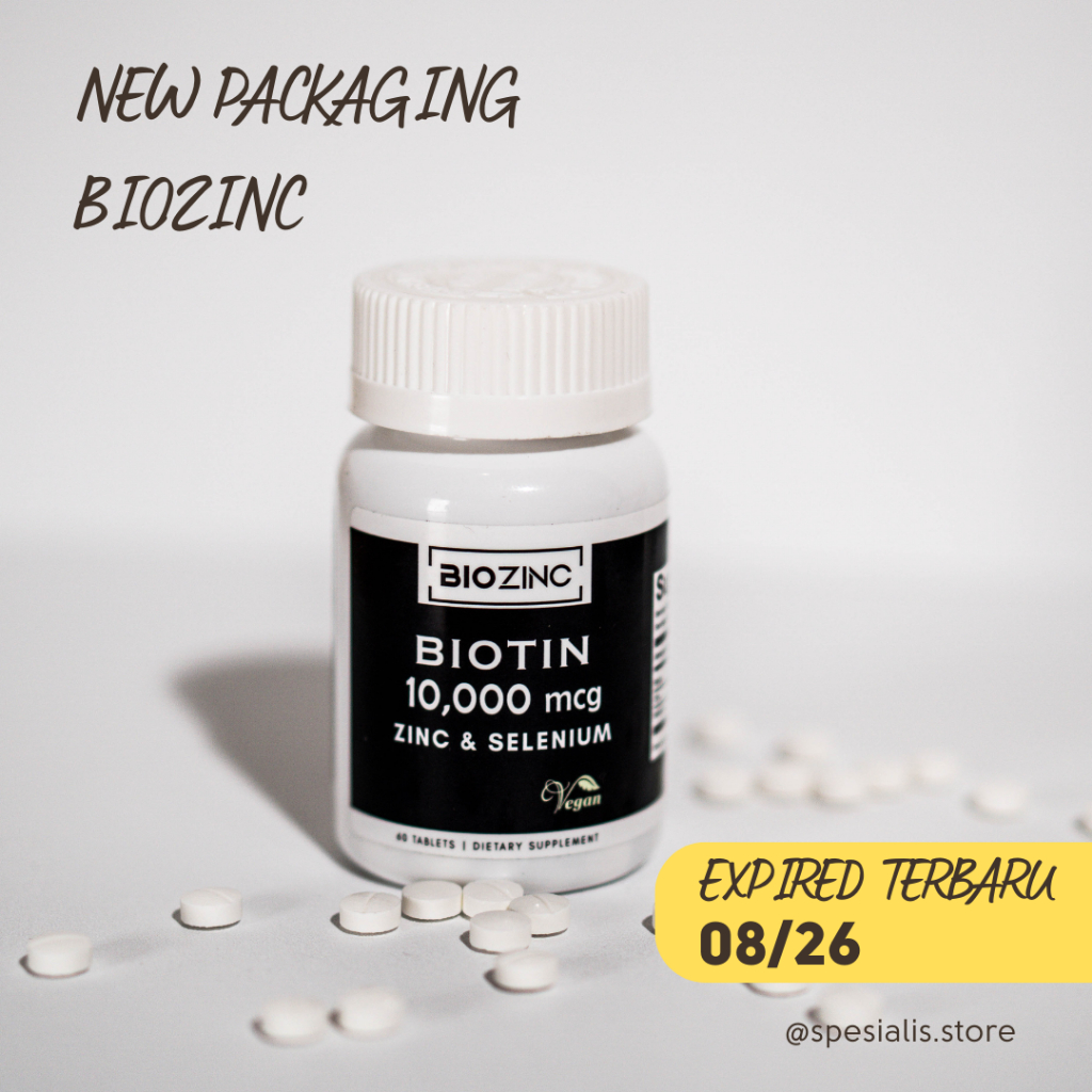 Jual BIOZINC (BIOTIN 10.000mg + zinc dan selenium) 60 tabs | Shopee Indonesia