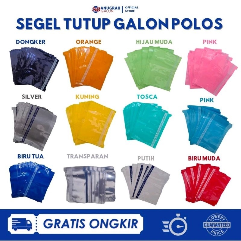 Jual Segel Plastik Tutup Galon Polos Berwarna | Shopee Indonesia