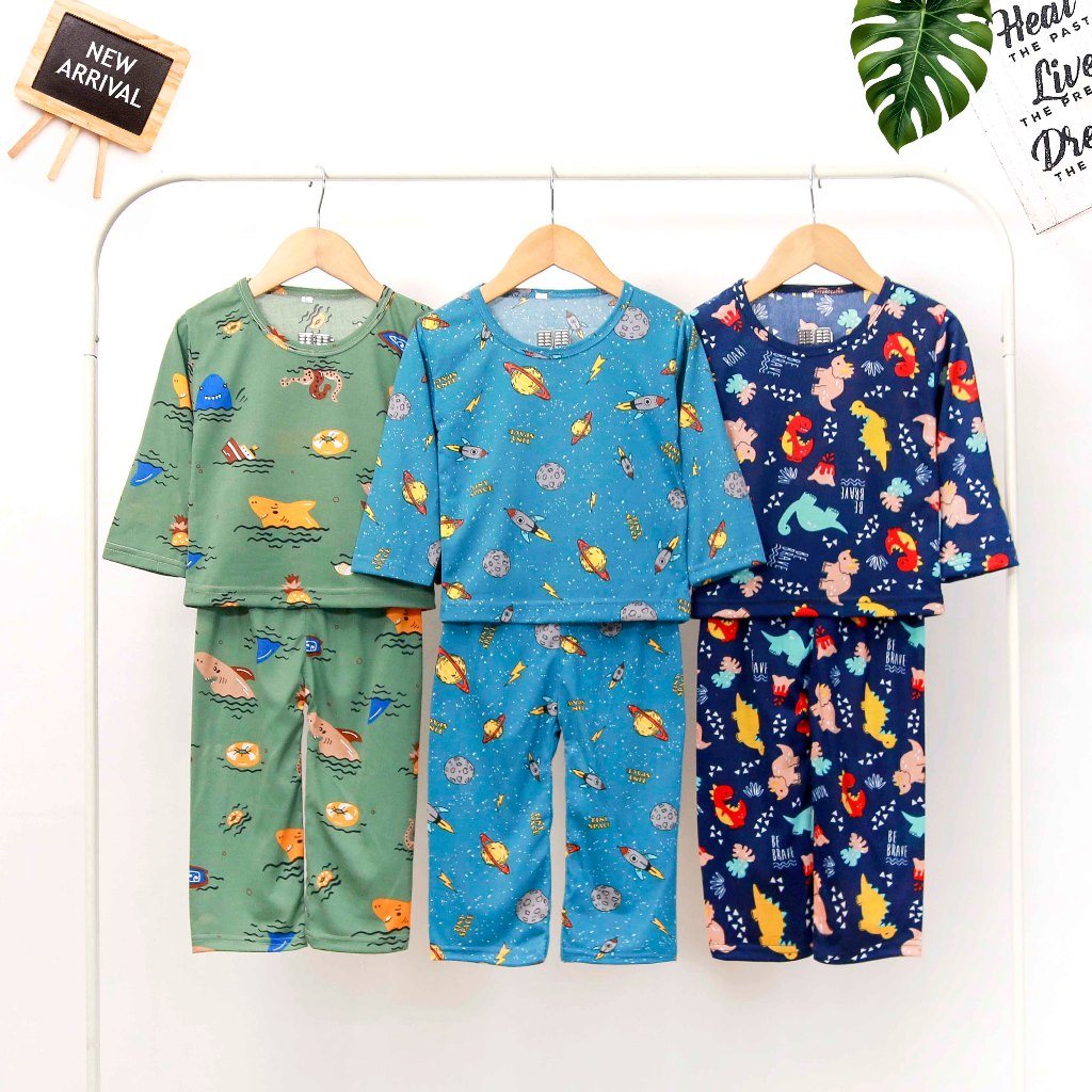 Jual FOYA Kids -Setelan baju tidur anak motif full gambar-Setelan murah ...
