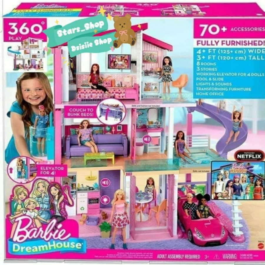 Jual Barbie Dream House 3 Floor Original / Mainan Rumah Barbie 3 Lantai ...