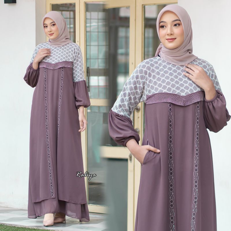 Jual Gamis Lebaran 2025 Model Gamis Terbaru Shofiya Maxi Ceruty ...