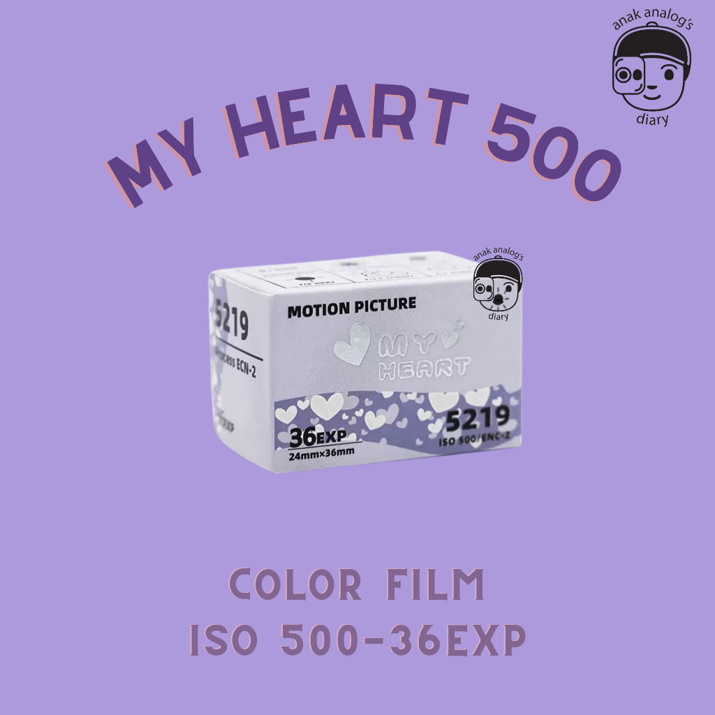 Jual My Heart 5219 Roll Film 35mm ISO 500 36exp Color Film | Shopee ...