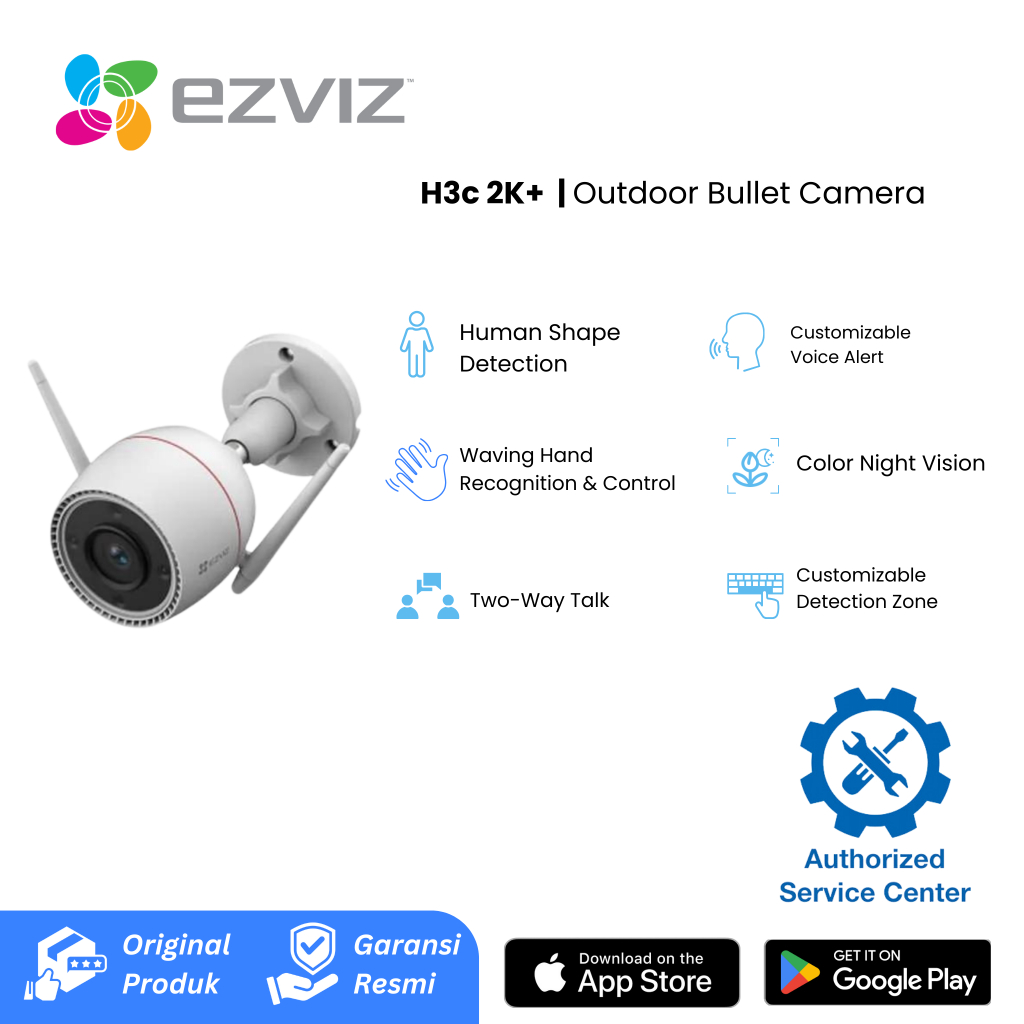Jual EZVIZ CCTV H3C 4MP 2K+ Wi-Fi Smart Home Camera | Shopee Indonesia