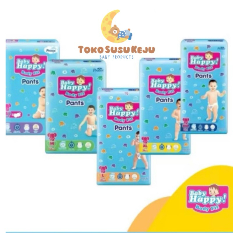 Jual BABY HAPPY PANTS S38+2, M32, L28, XL26, XXL24 POPOK CELANA | Shopee Indonesia