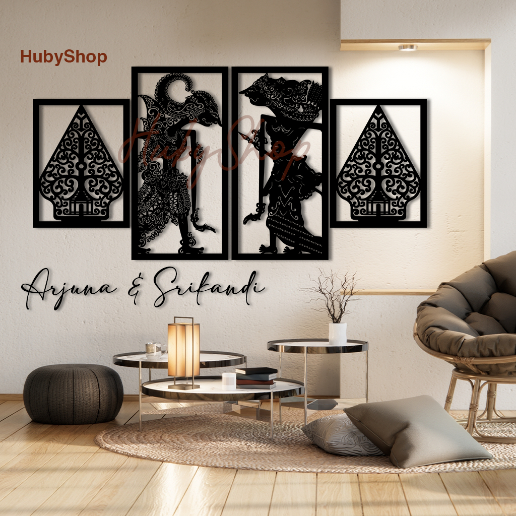 Jual WALL DECOR 3D WAYANG 4 PANEL (1 set) / TEMA JAWA ARJUNA & SRIKANDI ...