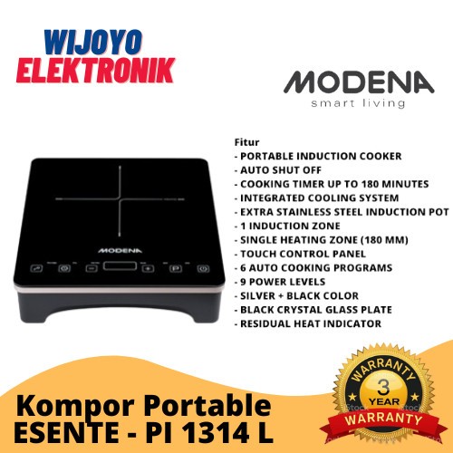 Jual MODENA Portable Induction - PI 1314 - HITAM - ABU - PUTIH / KOMPOR ...