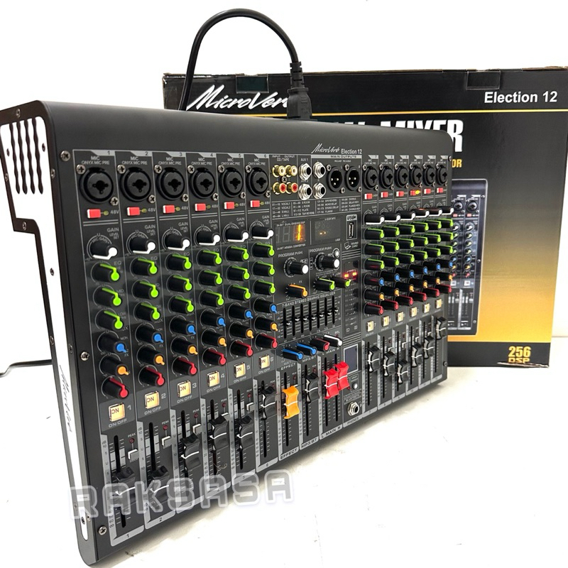 Jual Mixer Audio Microverb Election 12 election12 channel with Soundcard Usb Effect | Shopee ...