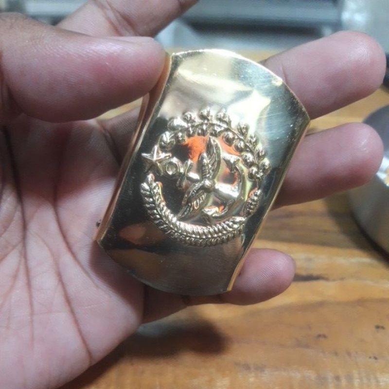 Jual sabuk PDH logo HANKAM untuk TnI bahan kuningan | Shopee Indonesia