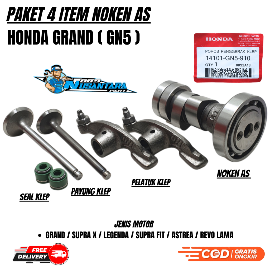 Jual PAKET 4ITEM GN5 NOKEN AS SUPRA X + PELATUK + PAYUNG + SEAL KLEP GRAND / LAGENDA / SUPRA FIT ...