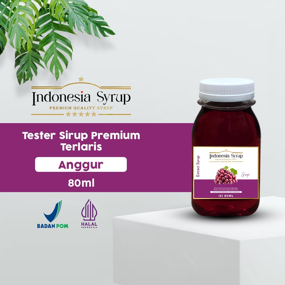 Jual Sirup Premium Rasa Anggur / Grape Minuman Sirop Flavoured Syrup ...