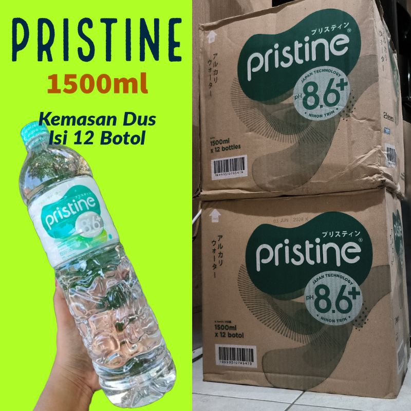 Jual Pristine Alkaline Water pH 8.6+ 1500 ml [12 Botol] | Shopee Indonesia