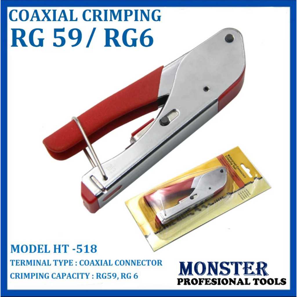 Jual TANG PRESS CRIMPING CONNECTORS RG59 RG6 F Type Coaxial Crimping ...