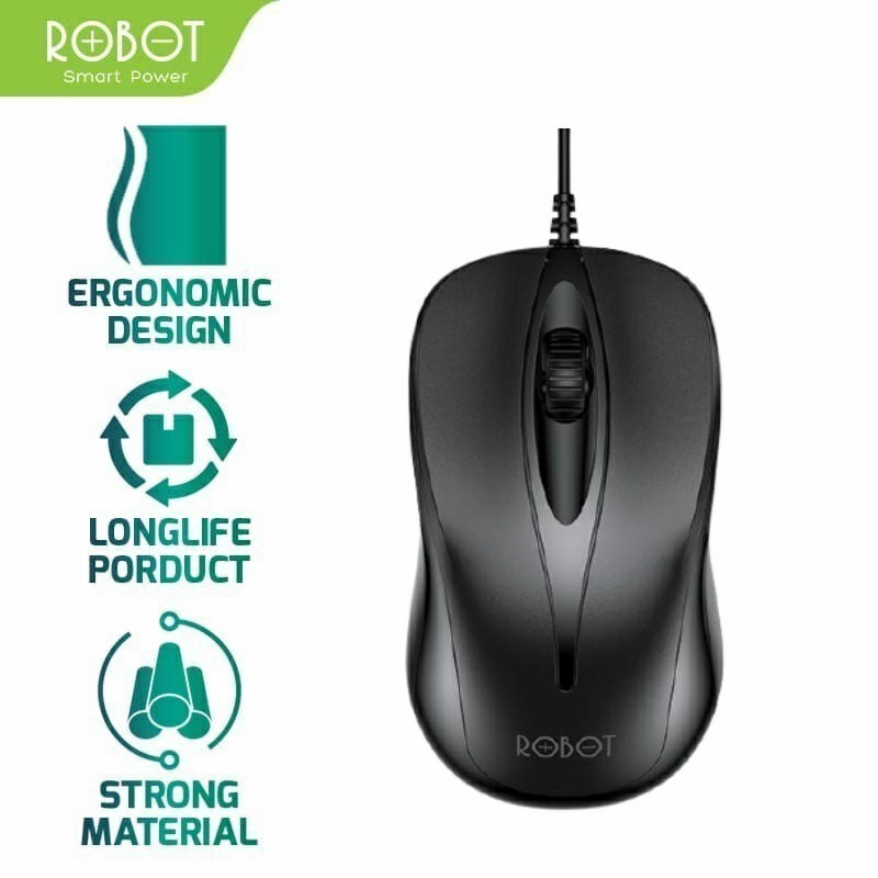 Jual ROBOT M100 Mouse Wired Laptop Komputer Mouse USB Kabel 1200 DPI ...