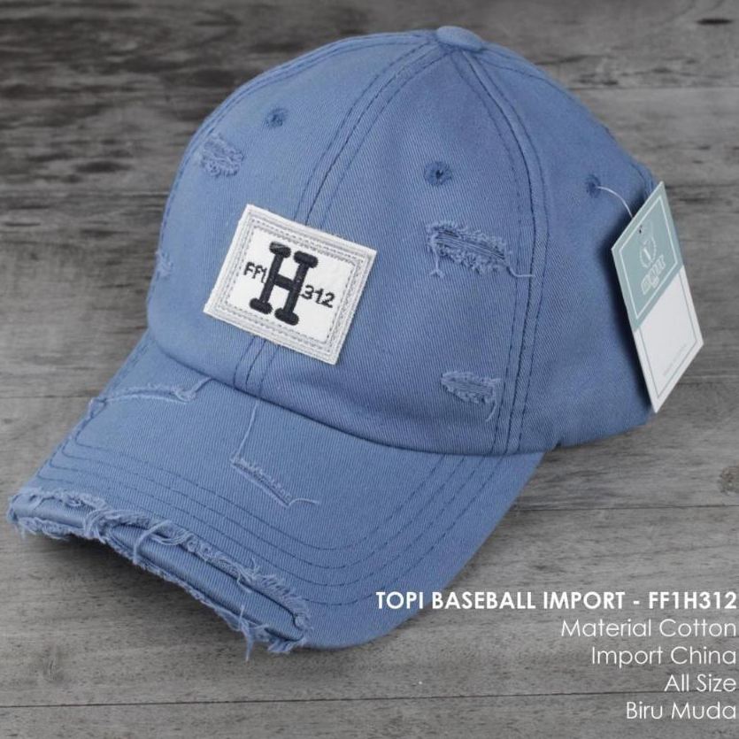 Jual Topi Baseball Import Logo Emblem H / Topi Unisex Model Sobek ...
