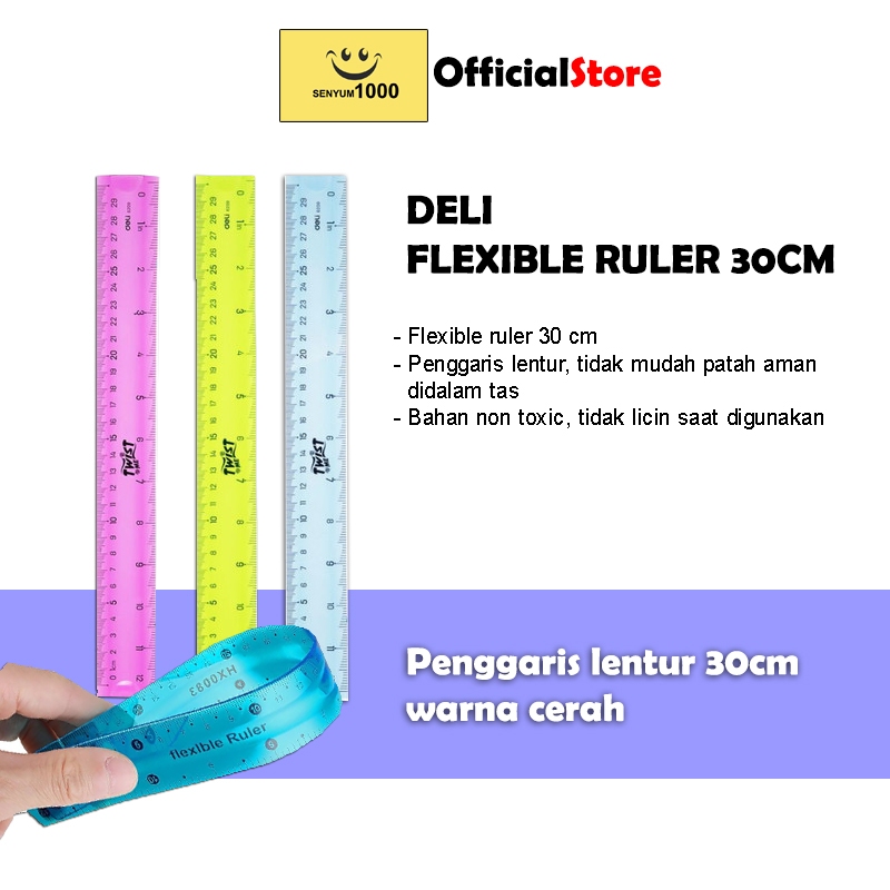 Jual Deli Penggaris Flexible Ruler 6209 30cm | Shopee Indonesia