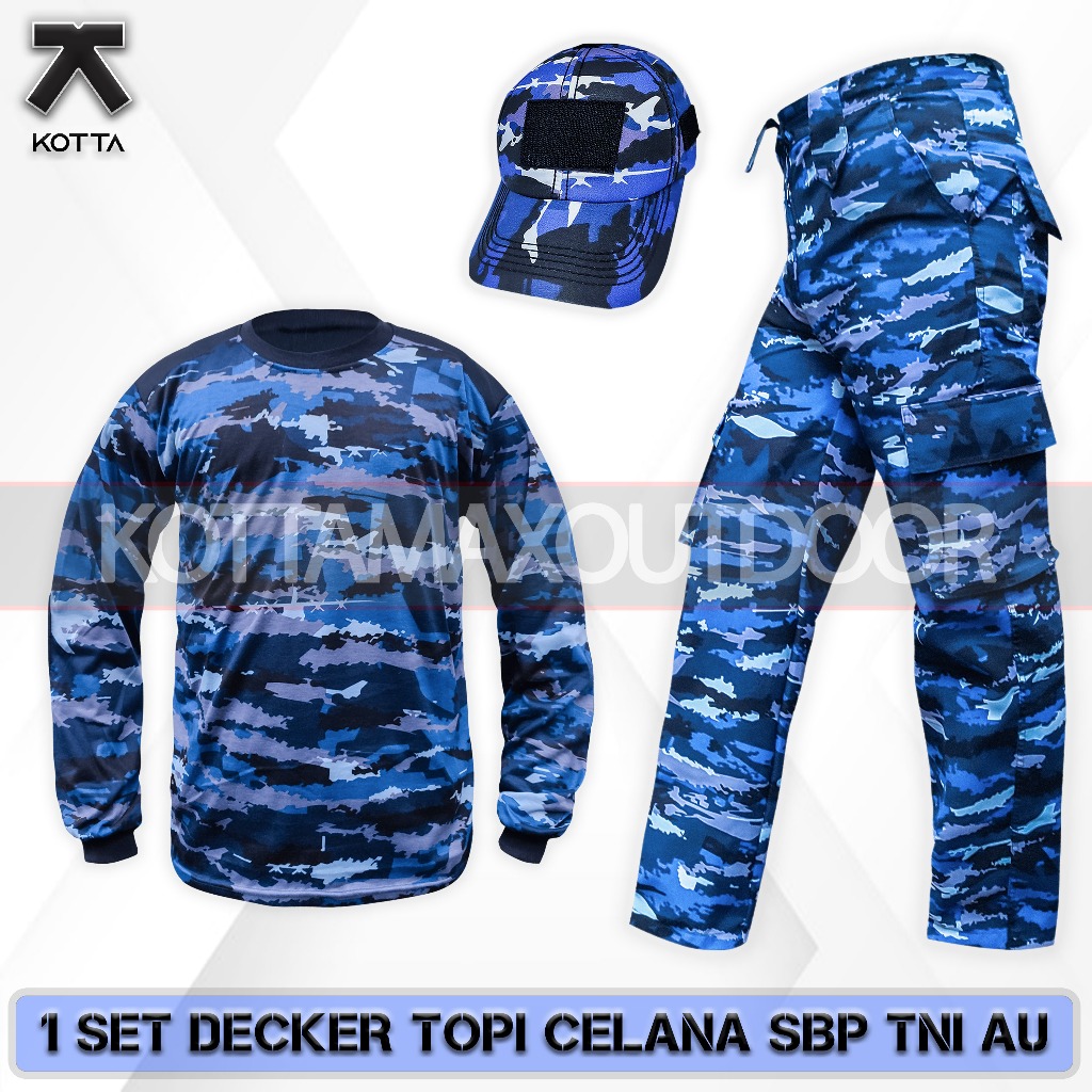 Jual SATU SET SETELAN BAJU KAOS BUSA DECKER TOPI CELANA PDL PANJANG CARGO LORENG SBP TNI AU AURI ...