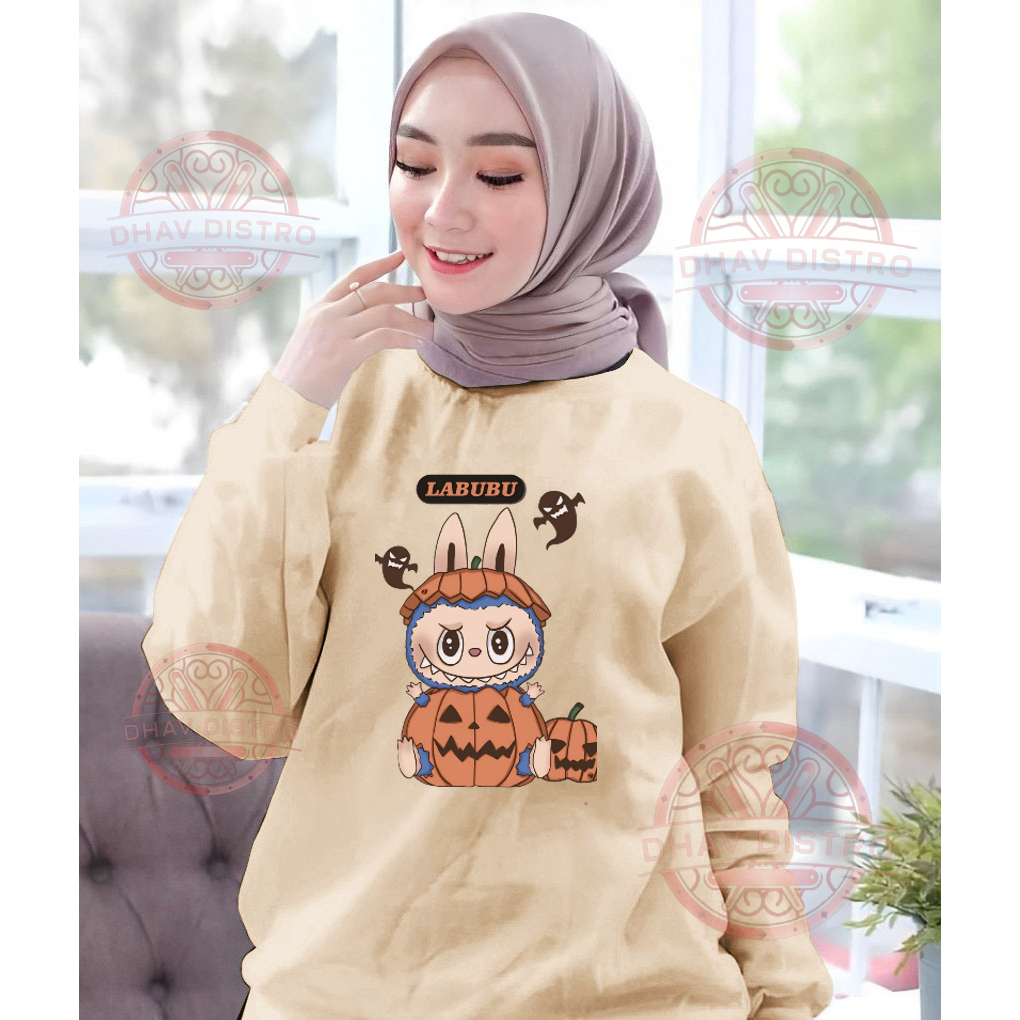 Jual Kaos Labubu Kaos Atasan Lengan Panjang Wanita Kartun Labubu Two ...