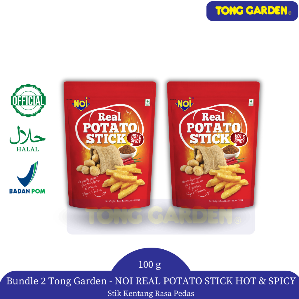 Jual Bundle 2 Tong Garden NOI 100 G REAL POTATO STICK HOT & SPICY ...