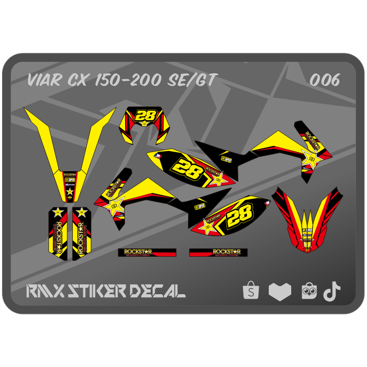 Jual STIKER VIAR 200 SE FULLBODY (006) STICKER DECAL DEKAL CROSS X CX ...
