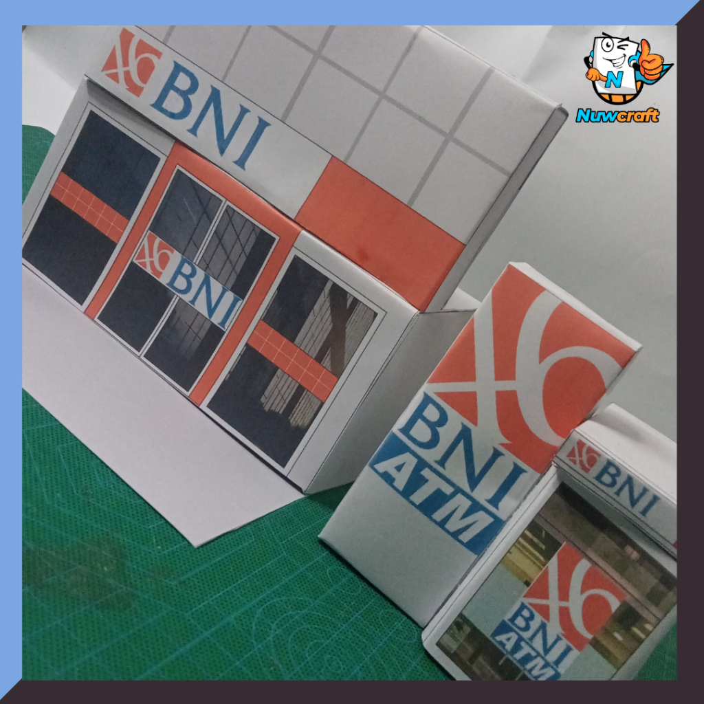 Jual Nuwcraft Bank BNI Miniatur kerajinan papercraft | Shopee Indonesia