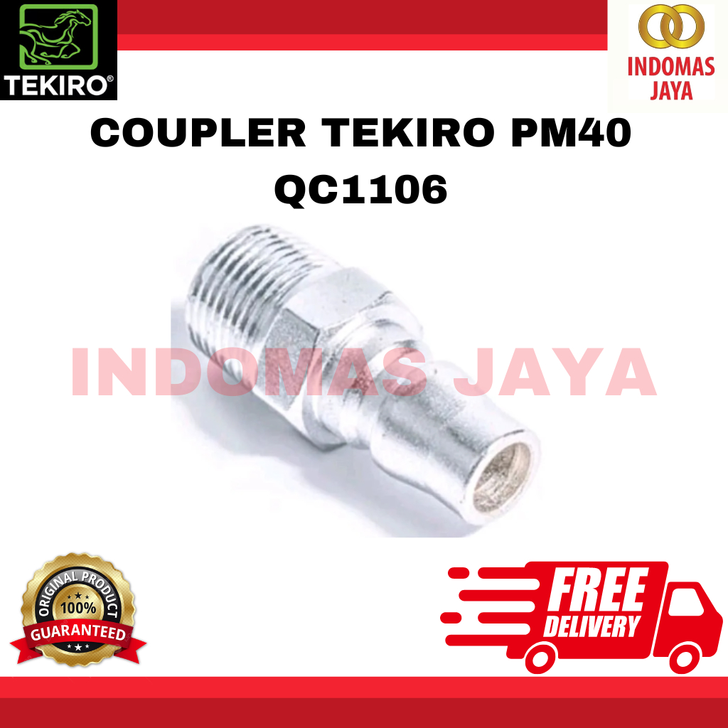 Jual TEKIRO AIR QUICK COUPLER PLUG 40 PM Tachi Quick Coupler Plug 40 PM / Sambungan Selang ...