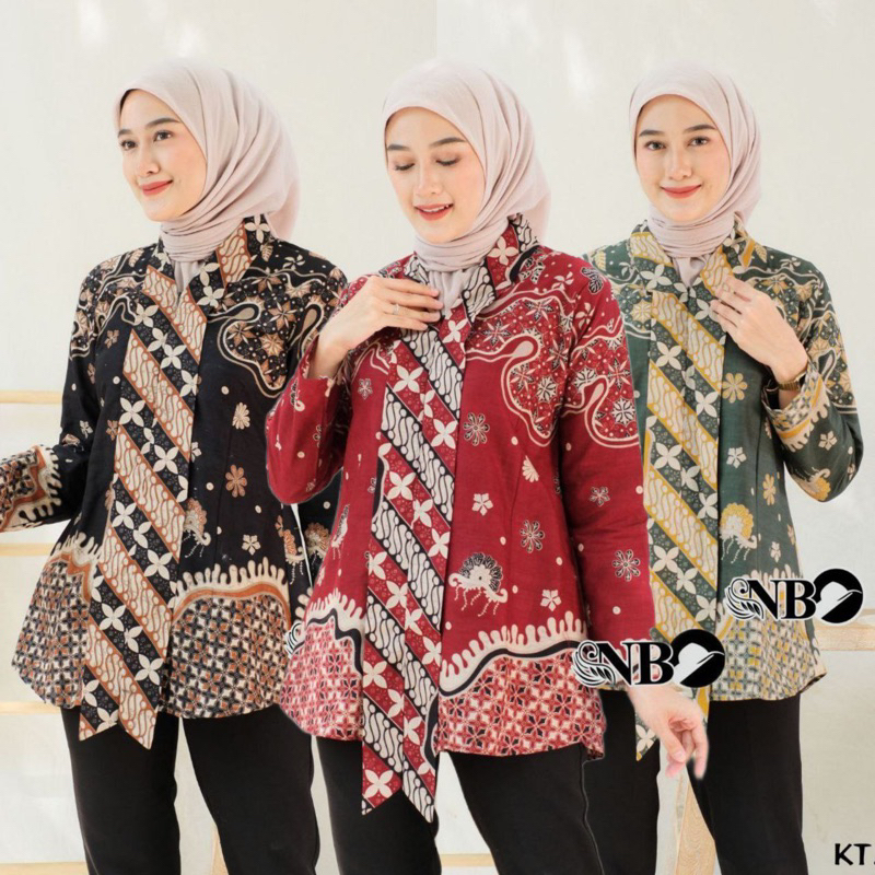 Jual Batik Wanita Baju Batik Wanita Modern Blouse Batik Warna Merah By ...
