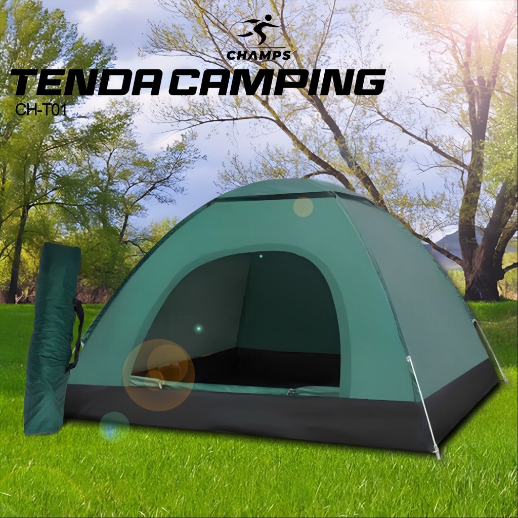 Jual CHAMPS Tenda Camping Rakit Tiang | Outdoor/Indoor | Tenda Gunung ...
