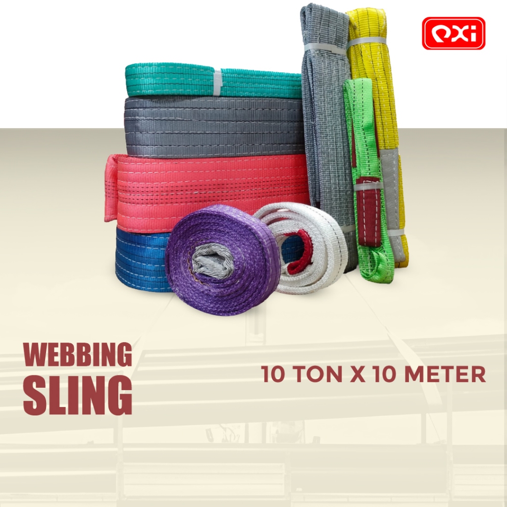 Jual Webbing Sling 10T X 10M / Webing Sling / Tali Angkat 10 Ton X 10 ...