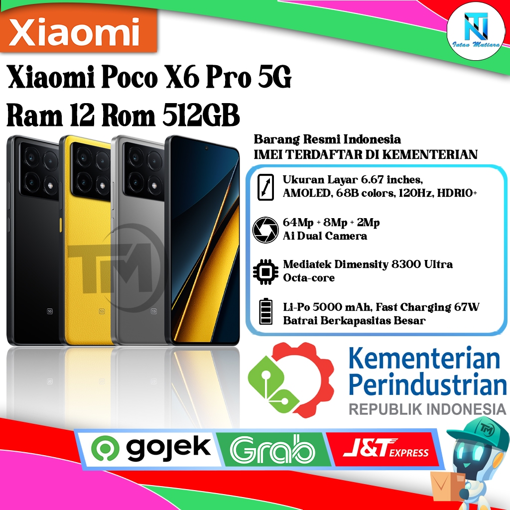 Jual Xiaomi Poco X6 Pro 5G Ram 12GB Rom 512GB | Shopee Indonesia
