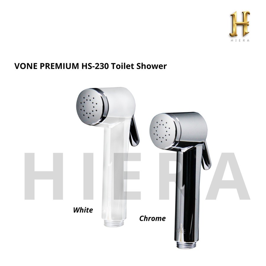 Jual VONE Jet Shower Toilet Bidet Set Kamar Mandi Putih Chrome HS-230 ...