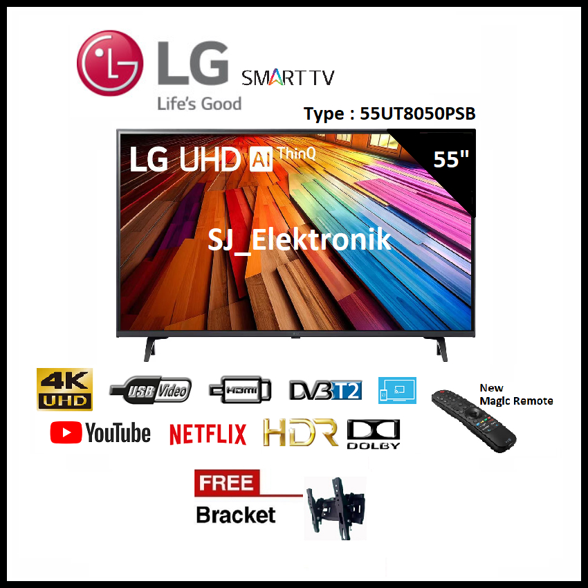 Jual Braket + LG 55UT8050PSB Smart TV UHD 4K | LED TV 55 Inch 55UT8050 ...
