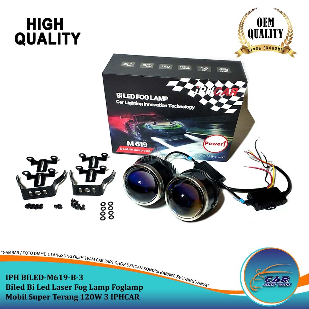 Jual Biled Bi Led Laser Fog Lamp Foglamp Mobil Super Terang 120W 3 ...
