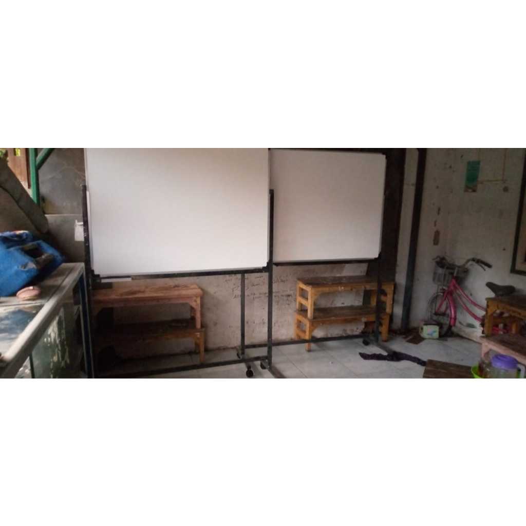 Jual Whiteboard biasa hpl standing 60 x 120 cm | Shopee Indonesia
