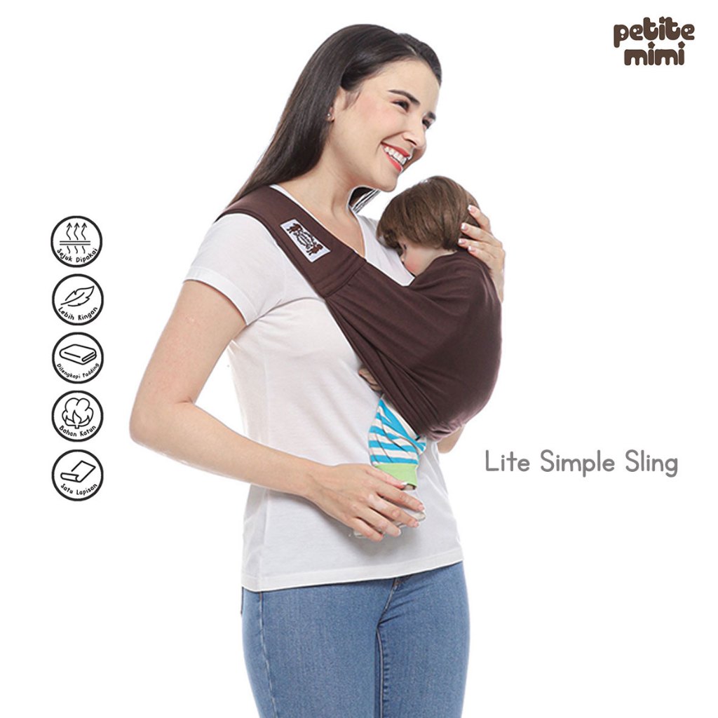 Jual Petite Mimi Lite Simple Sling - Geos Busa - Gendongan Samping Kaos ...