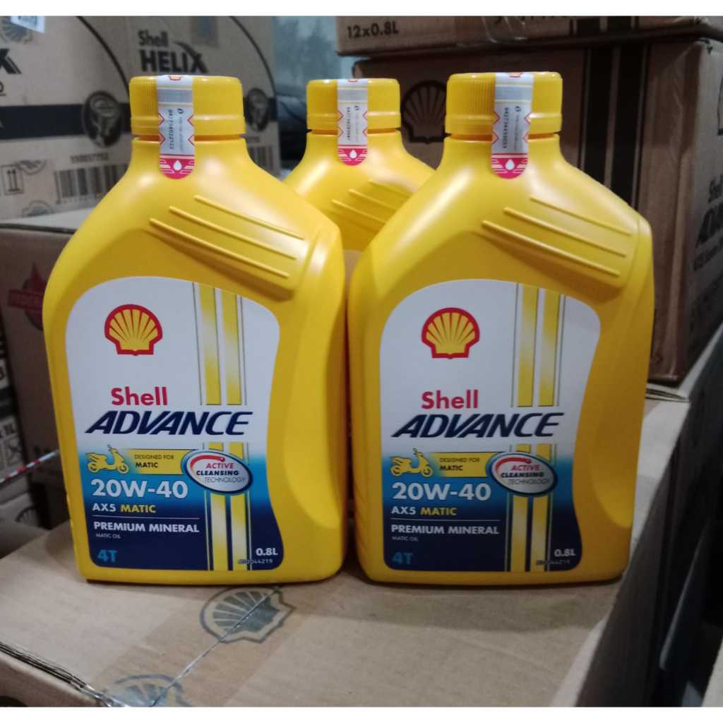 Jual Oli Motor SHELL ADVANCE 20W-40 AX5 MATIC 0,8L ORIGINAL | Shopee ...