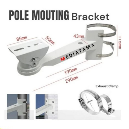 Jual Bracket + Clamp CCTV Tiang Tembok Indoor Outdoor Brecket In Out ...