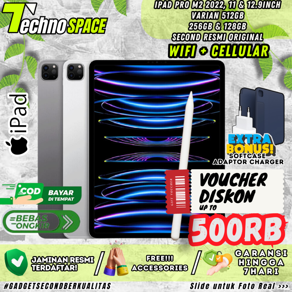 Jual iPad Pro M2 Chip 2022 11 | 12.9 inch Wifi Cellular Cell 512GB ...