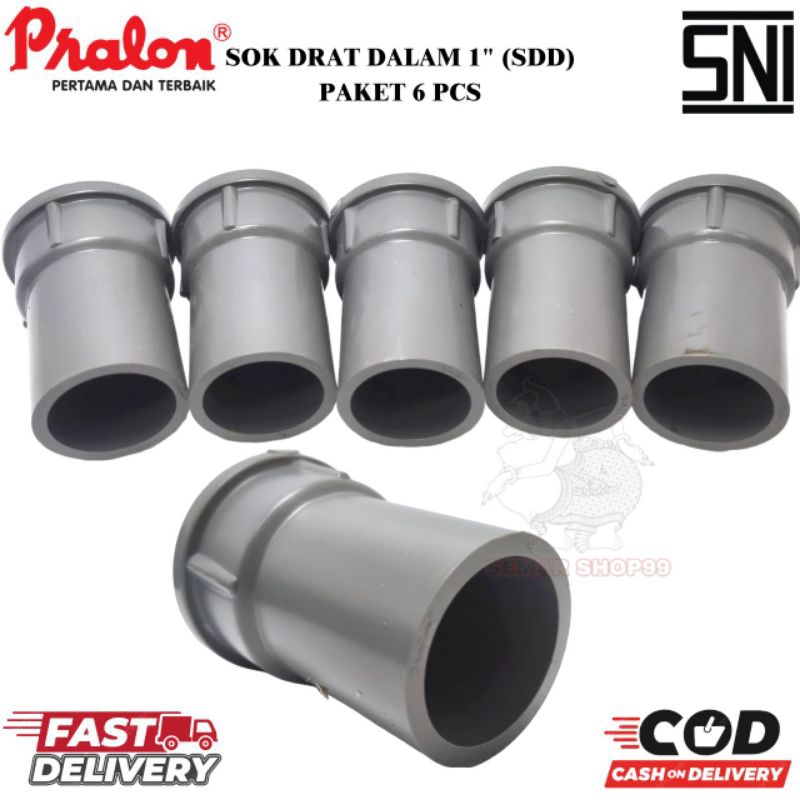 Jual ( 6 PCS) PRALON SDD SOK DRAT DALAM 1 "INCHI MEREK PRALON AW ...