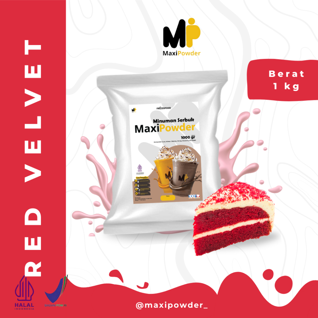 Jual Bubuk Minuman Rasa Red Velvet 1kg / Minuman Kekinian Red Velvet ...