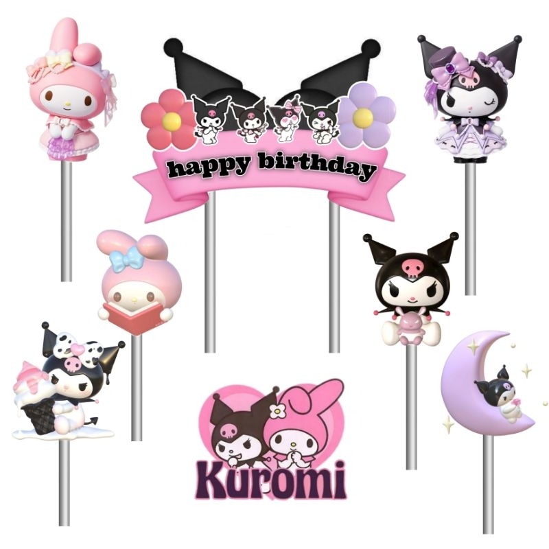 Jual Toper cake karakter KUROMI/CHINAMOROL Hiasan tusuk Decorasi kue ...