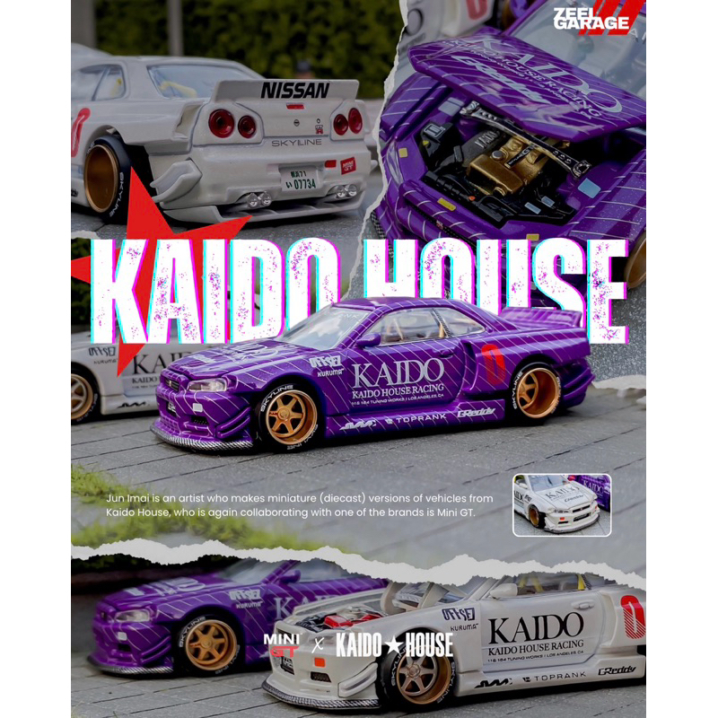 Jual CHASE CAR Mini GT x Kaido House Nissan Skyline GTR R34 Kaido Works ...